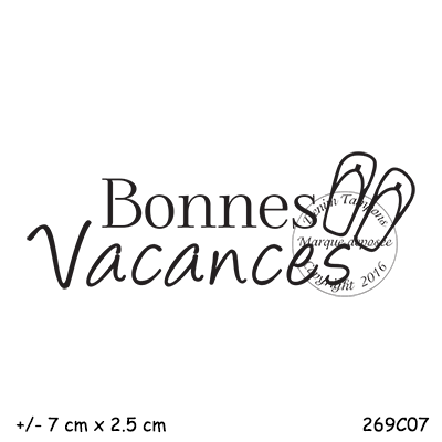 2. de 2 à 4.99 € : TAMPON BONNES VACANCES par Meldon