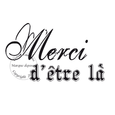 2. de 2 à 4.99 € : TAMPON MERCI D'ETRE LA par Meldon